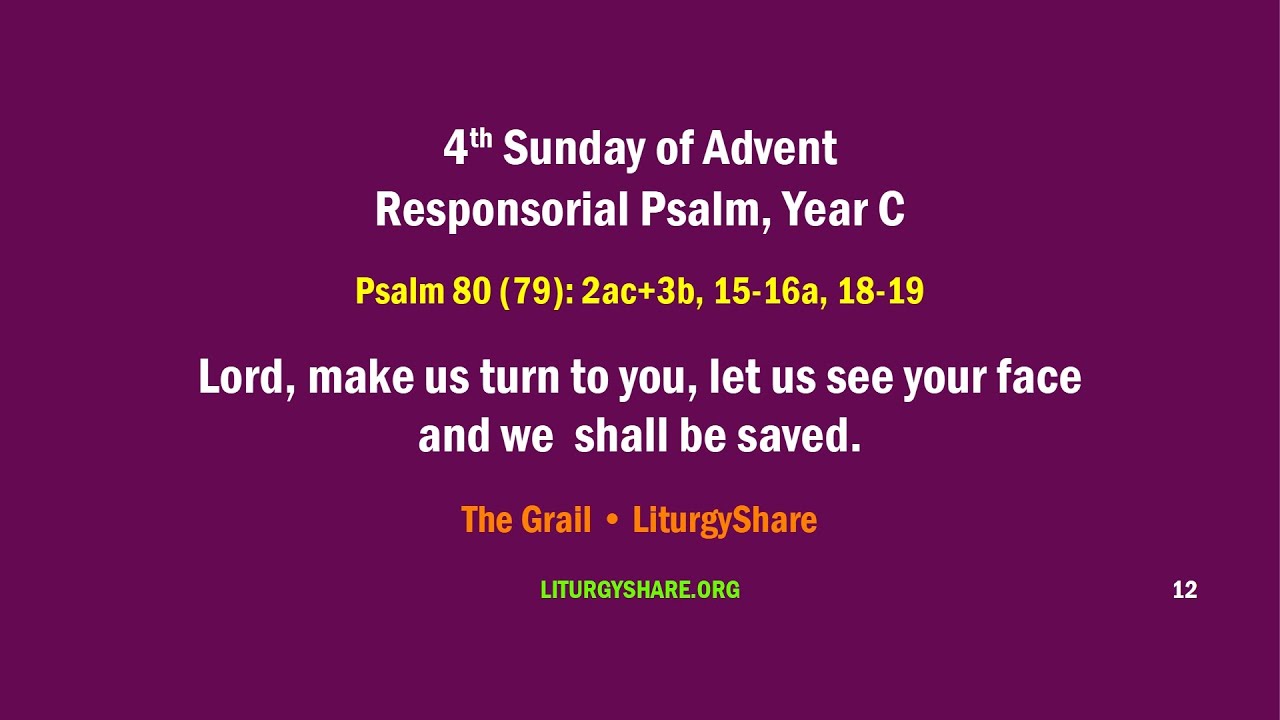 4th Sunday of Advent: Responsorial Psalm, Year C [Grail / LiturgyShare ...