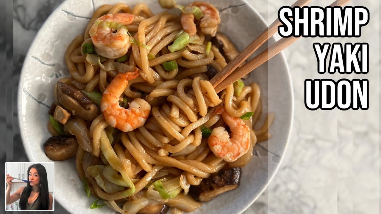 🦐 20 Min Shrimp Yaki Udon • Stir Fried Udon Noodles Recipe 焼きうどん | Rack ...
