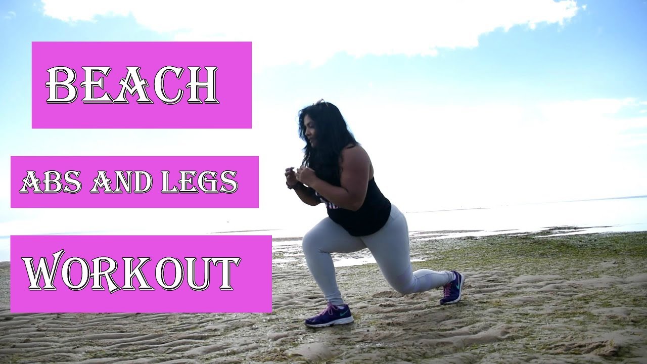 ABS & LEGS WORKOUT IN THE BEACH - BODYWEIGHT ONLY (check description ...