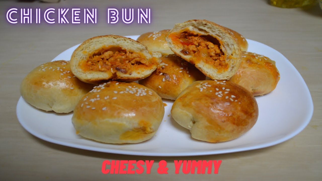 Cheesy Chicken Buns | Homemade Chicken Buns | Chicken And Cheese ...