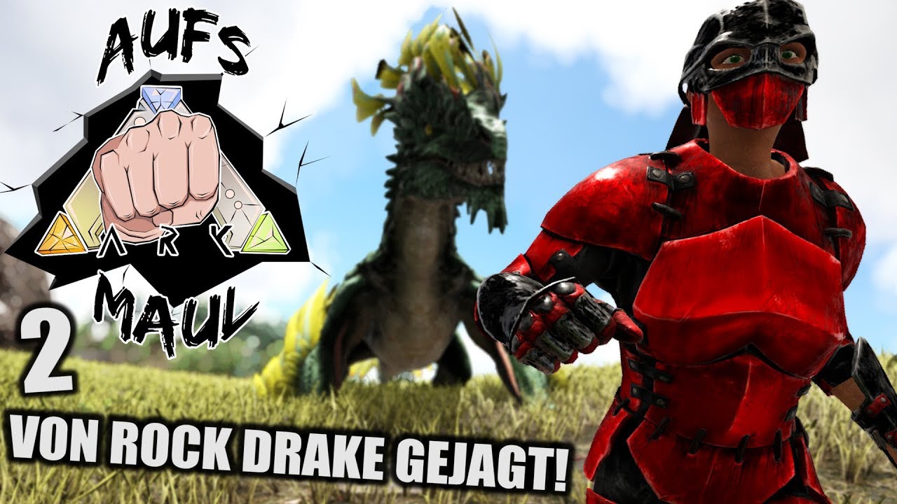ARK AUFS MAUL #2 Von Rock Drake gejagt! - YouTube