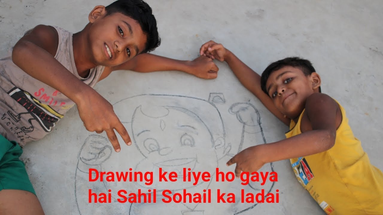 DRAWING KE LIYE HO GAYA HAI SAHIL SOHAIL KA LADAI #viralvideos - YouTube