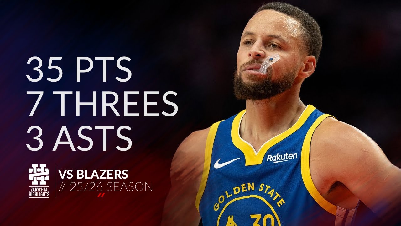 Stephen Curry 35 pts 7 threes 3 asts vs Blazers 25/26 season - YouTube