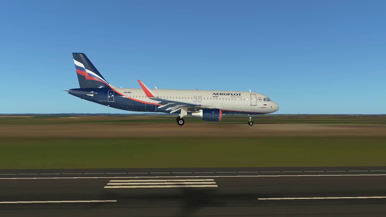 Infinite Flight Aeroflot Airbus A320 landing - YouTube