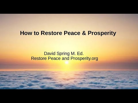 Welcome to Restore Peace and Prosperity - YouTube