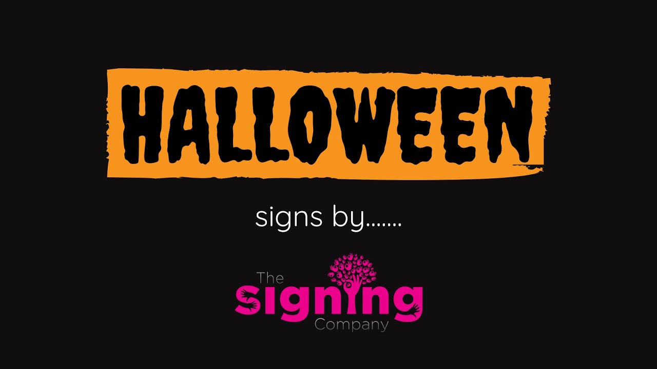 Halloween Signs using BSL Signs - YouTube
