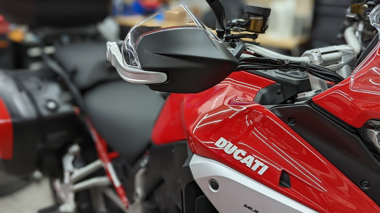 Ducati Multistrada V4 Touring Handguard Install! - YouTube