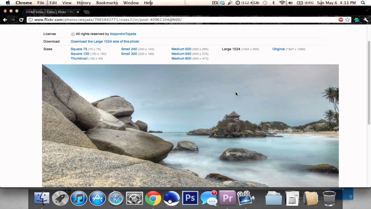 How to save/download FULL-SIZED copyrighted flickr images - YouTube