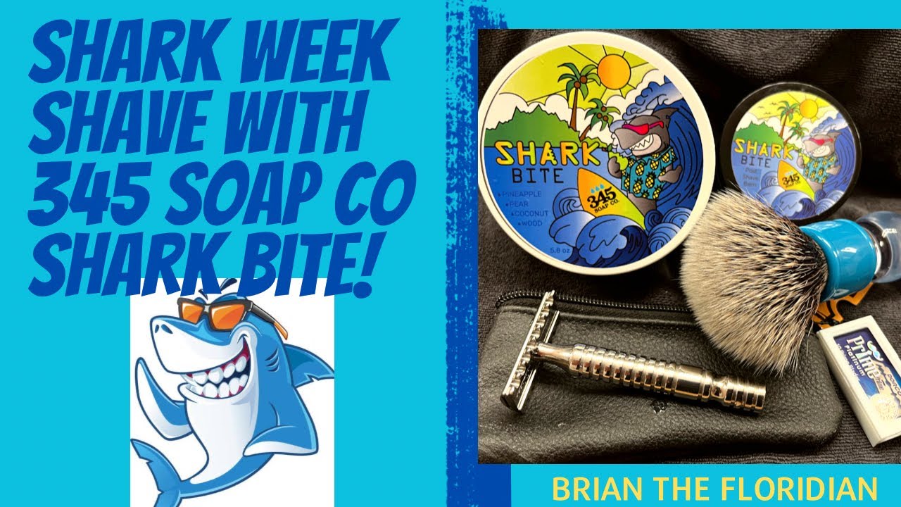 Shave With 345 Soap Co Shark Bite, RazoRock GameChanger Jaws Safety ...