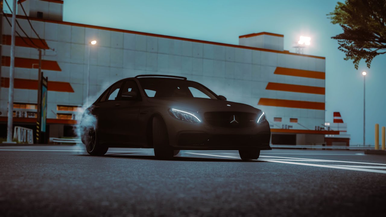 C63S Sedan Sliding In Daikoku - Assetto Corsa Gameplay - YouTube