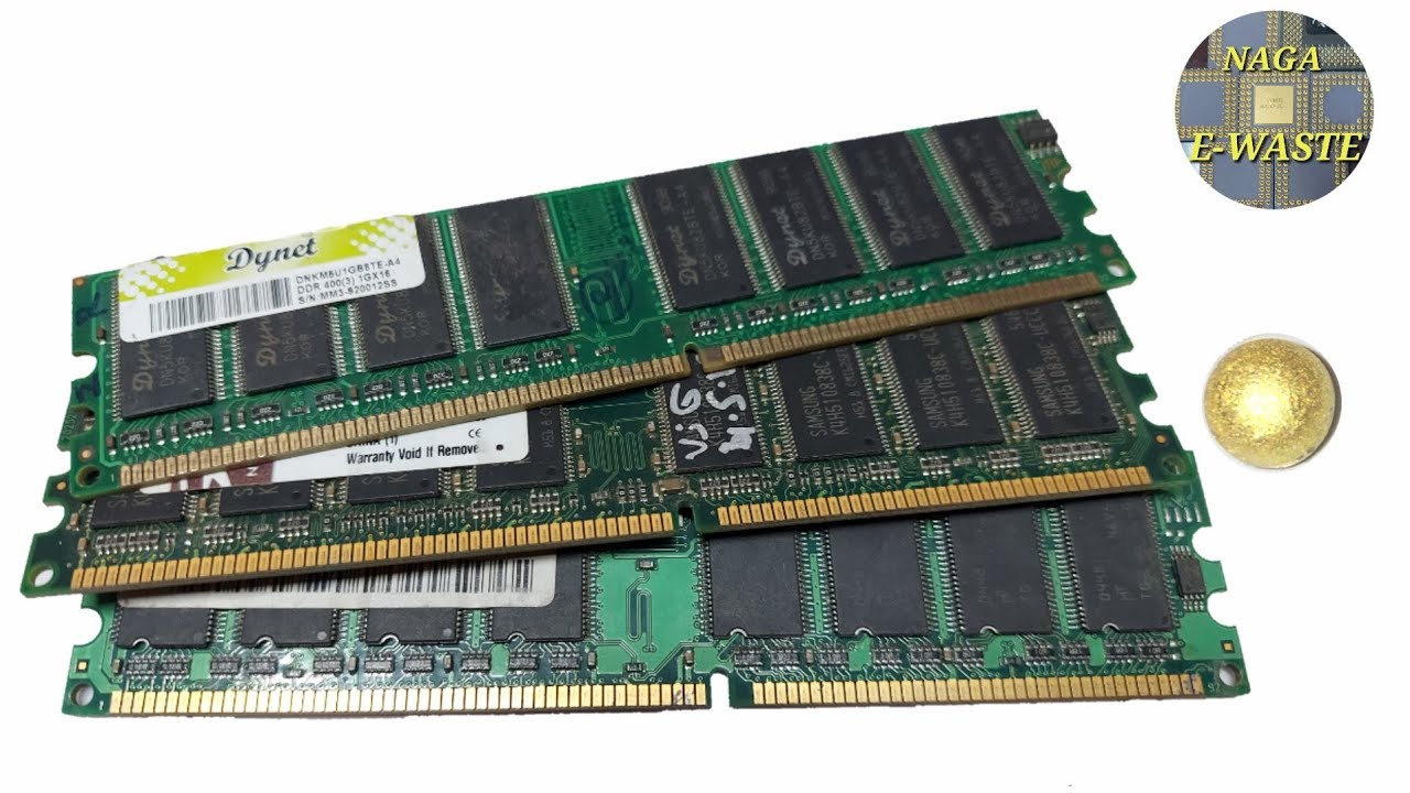 Gold recovery from RAM gold finger - YouTube