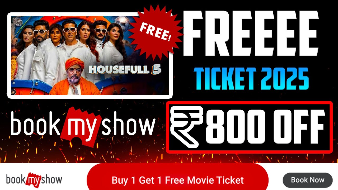 🎬 BookMyShow Free Movie Ticket Offer 2025 🍿 | Watch Movies for FREE! 😍 ...