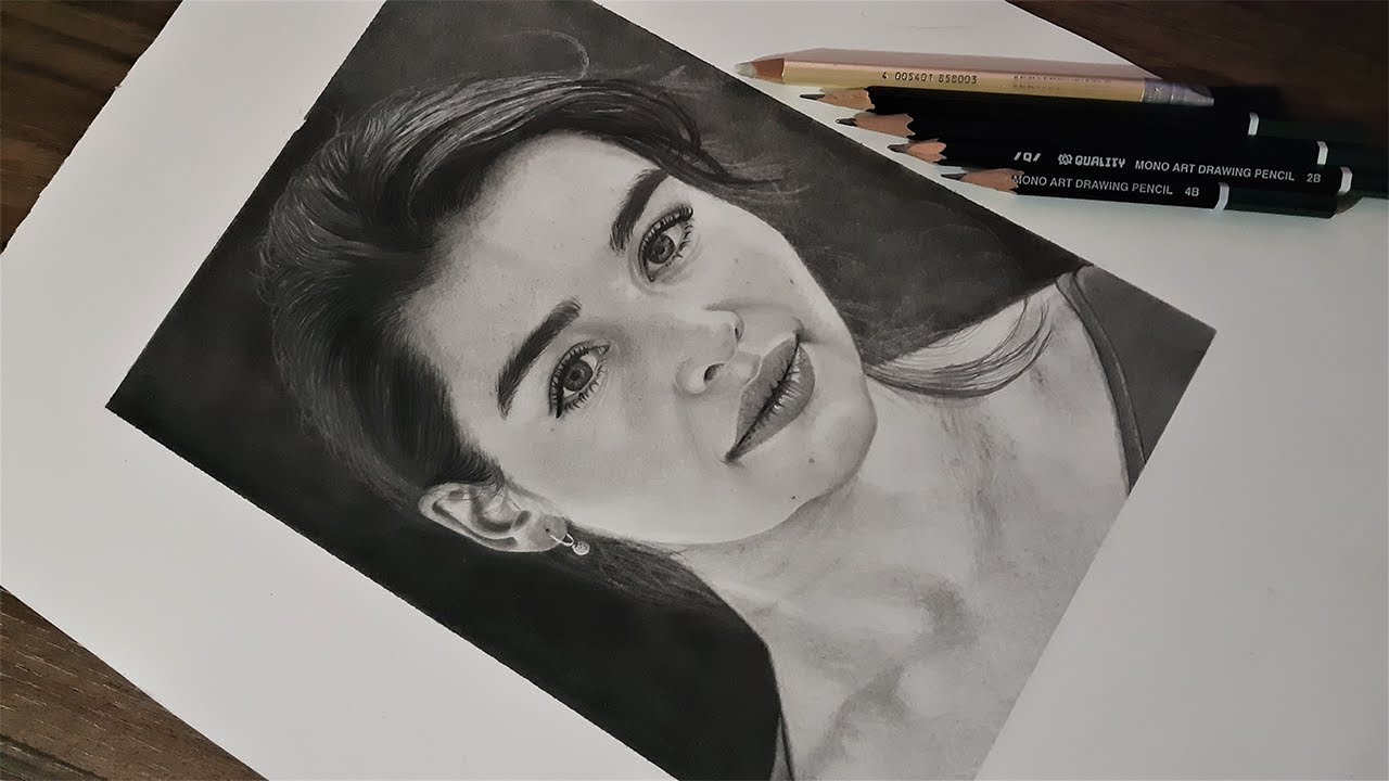 Hyper Realistic Graphite Pencils Drawing | Emily Blunt | Realistic ...