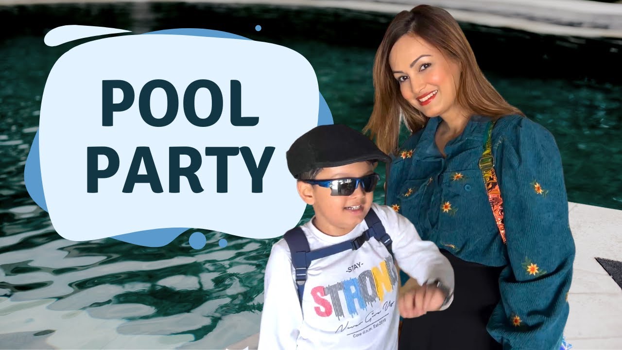 VLOG 27 | Last Sunday hum gaye the for a pool party | Nisha Rawal ...