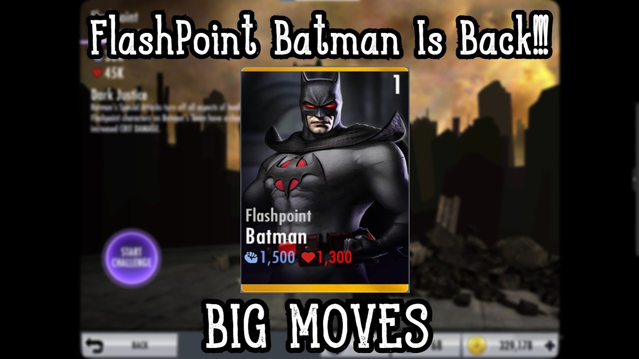 Flashpoint Batman Challenge Is Back!!! Injustice 1 mobile - YouTube
