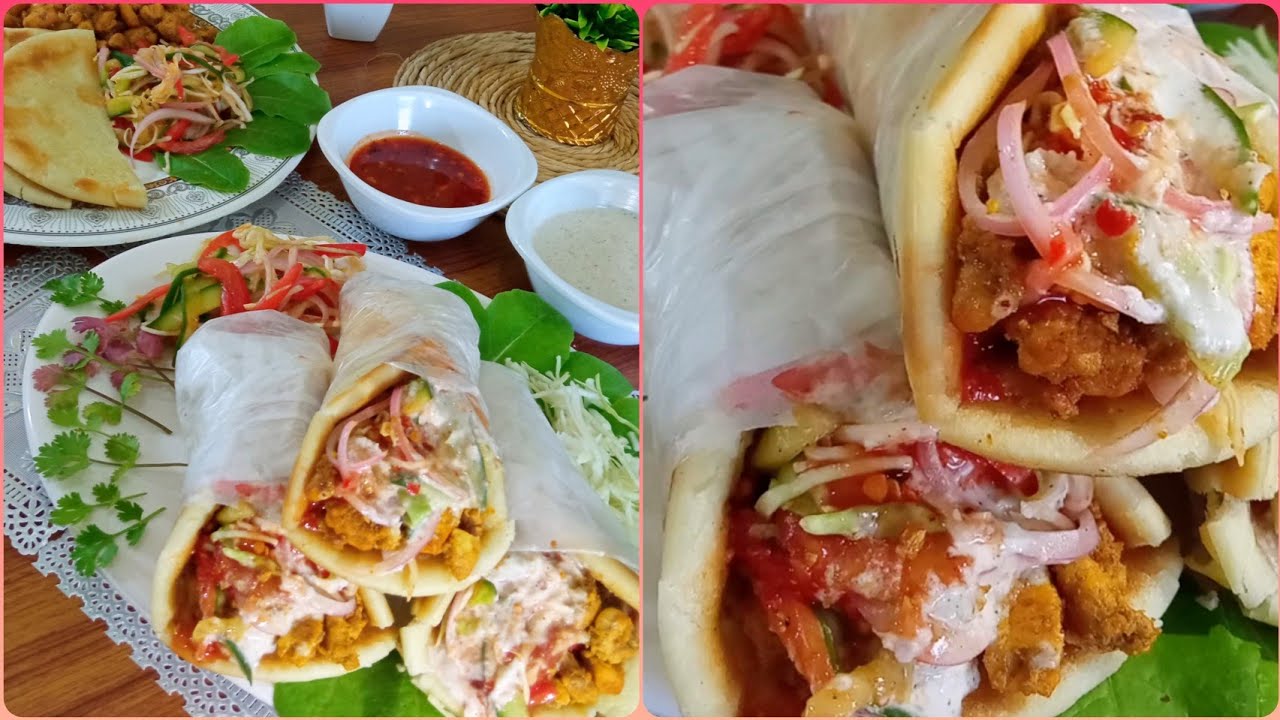 Chicken Shawarma Recipie |Homemade Shawarma |chicken roll | Pakistani ...