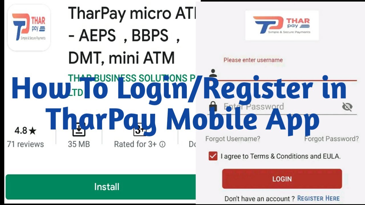TharPay- How to Login/Register in TharPay mobile App | Profiles and all ...