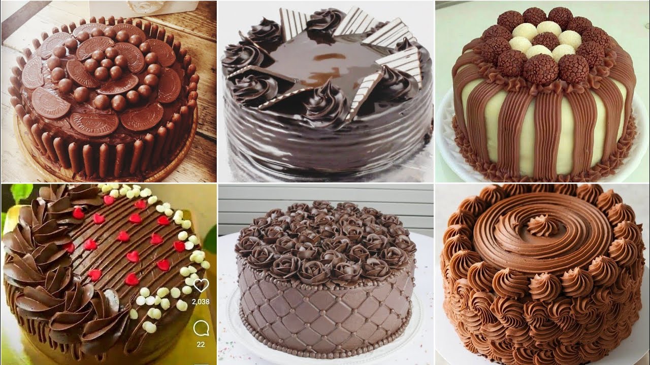 Round Chocolate Cake/Chocolate Cake Design/Different Chocolate Cake ...
