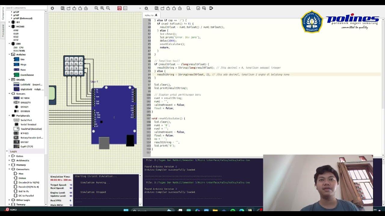 Cara membuat Kalkulator menggunakan Arduino Uno dan disimulasikan dengan aplikasi SimulIde - YouTube