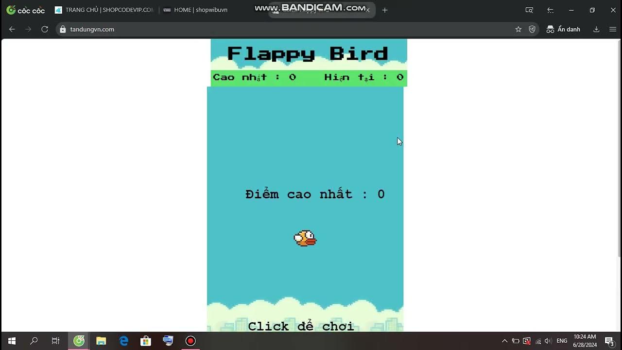 SHARE CODE GAME FLAPPY BIRD CHO WEBSITE - YouTube