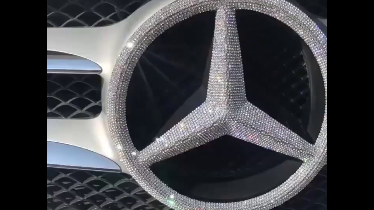 How to apply Mercedes Benz One piece Bling Emblem Decal for Front Rear ...