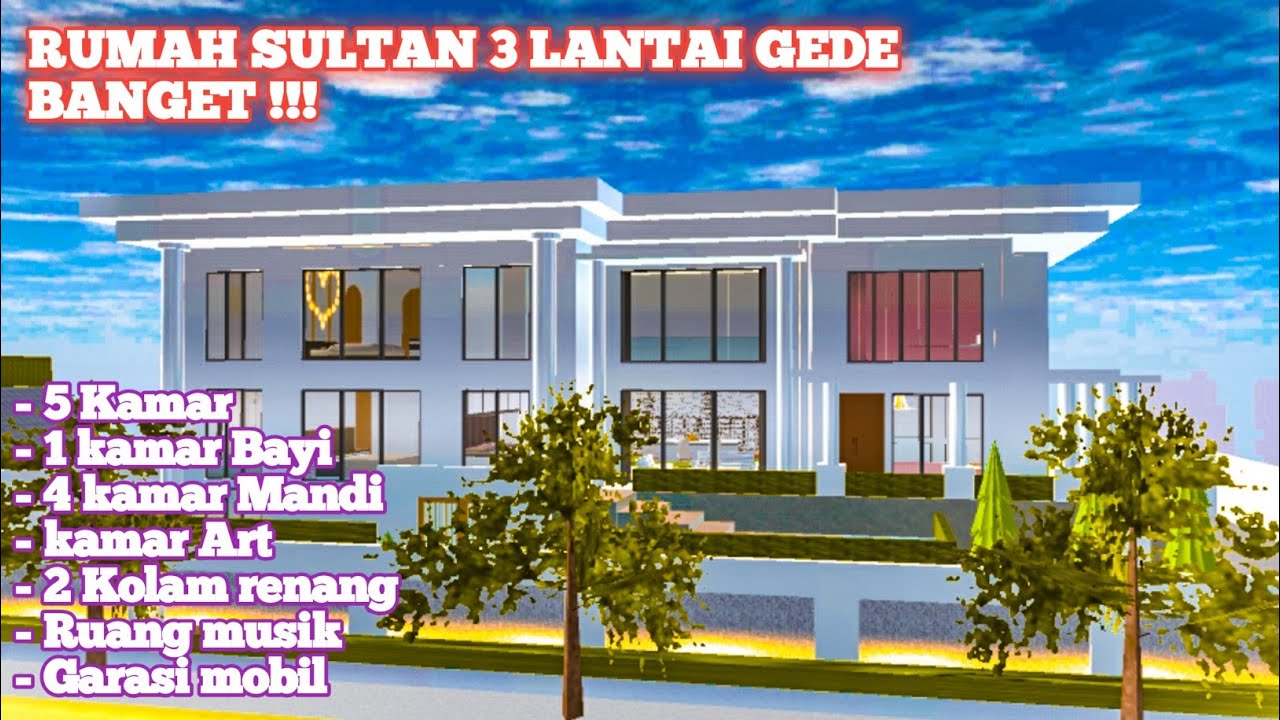 BAGI BAGI ID BISA DI SAVE + EDIT RUMAH MEWAH SULTAN 3 LANTAI SAKURA SCHOOL SIMULATOR - YouTube