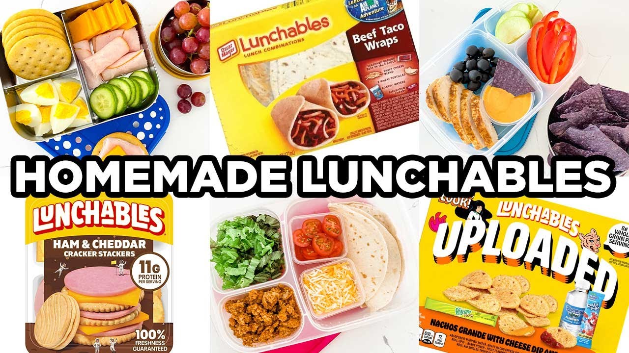 3 Homemade Lunchables (Healthy!) | Lunch Box Ideas for Kids by MOMables - YouTube
