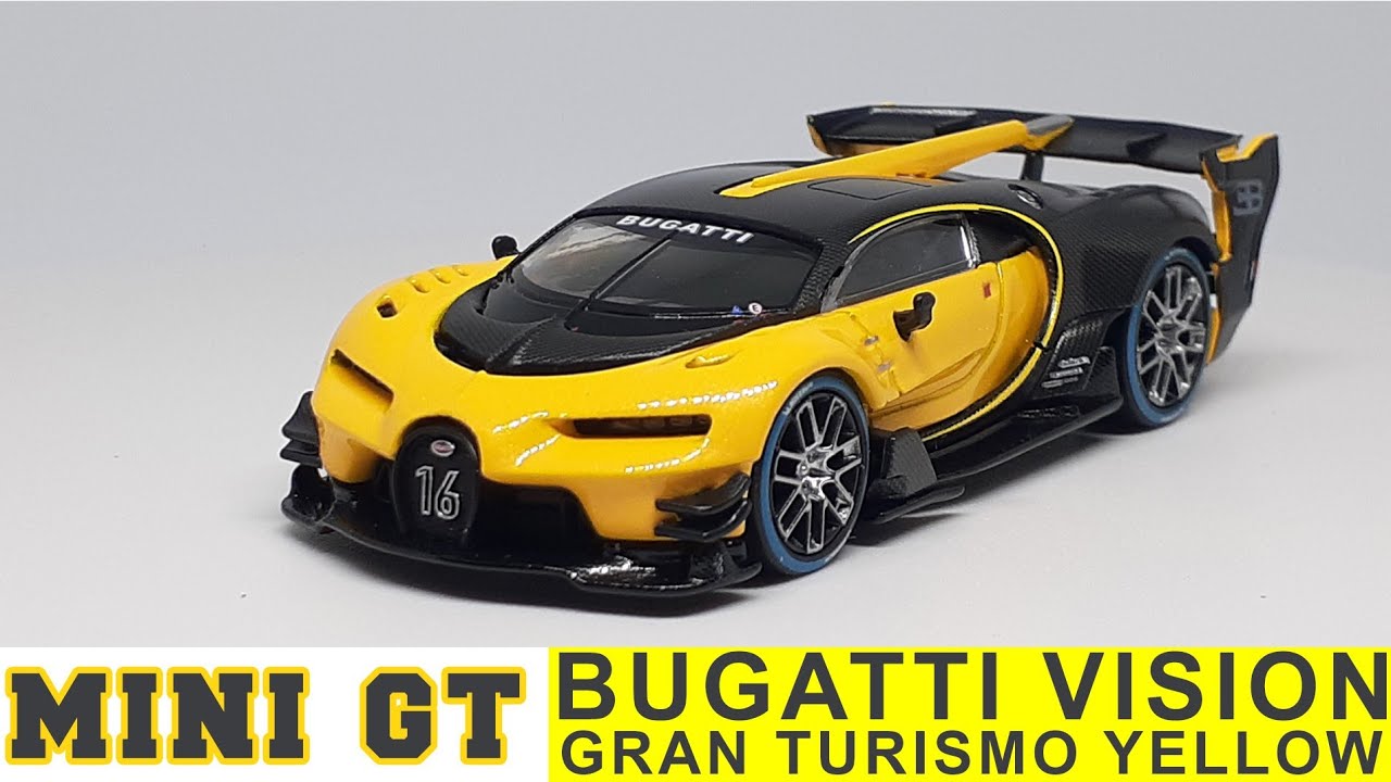 Unboxing Mini GT Bugatti Vision Gran Turismo Yellow. - YouTube