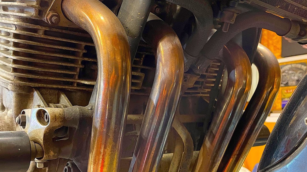 Delboy's Garage:- Motorcycle Header Pipes Restoration ! - YouTube