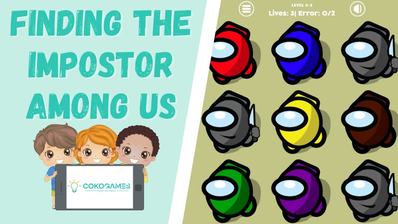 Fun Memory and Attention Game FINDING THE IMPOSTOR AMONG US - YouTube