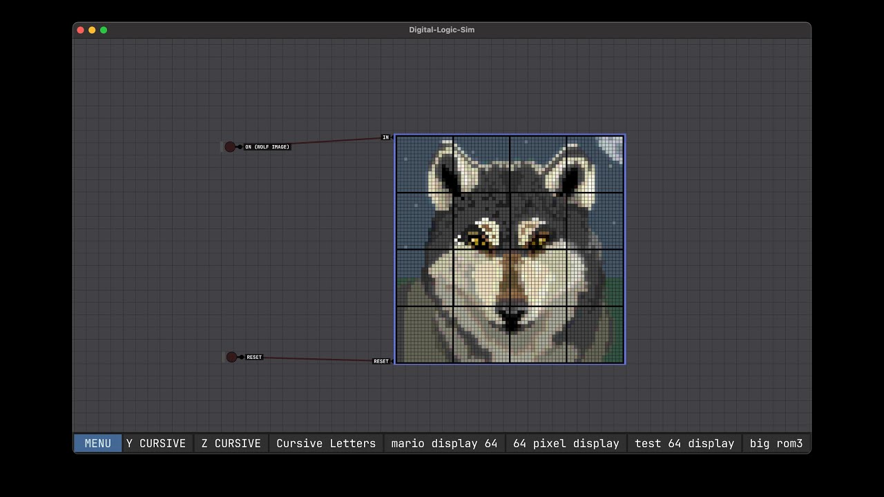 Showing a 64 x 64 Pixel RGB Image in Digital Logic Sim!!! - YouTube