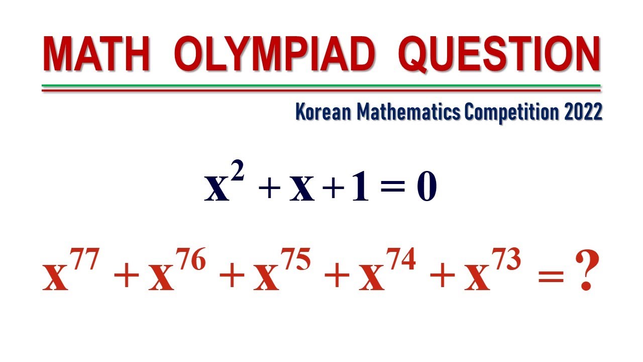 Korean Mathematics Competition | Cool Tricks! - YouTube