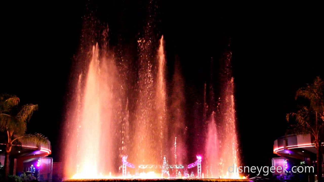 WDW: Epcot - Fountain of Nations @ Night Clip - YouTube