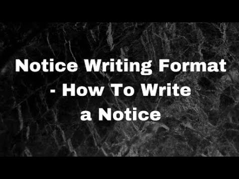 How to write notice /////notice writing ///// class 7 - YouTube