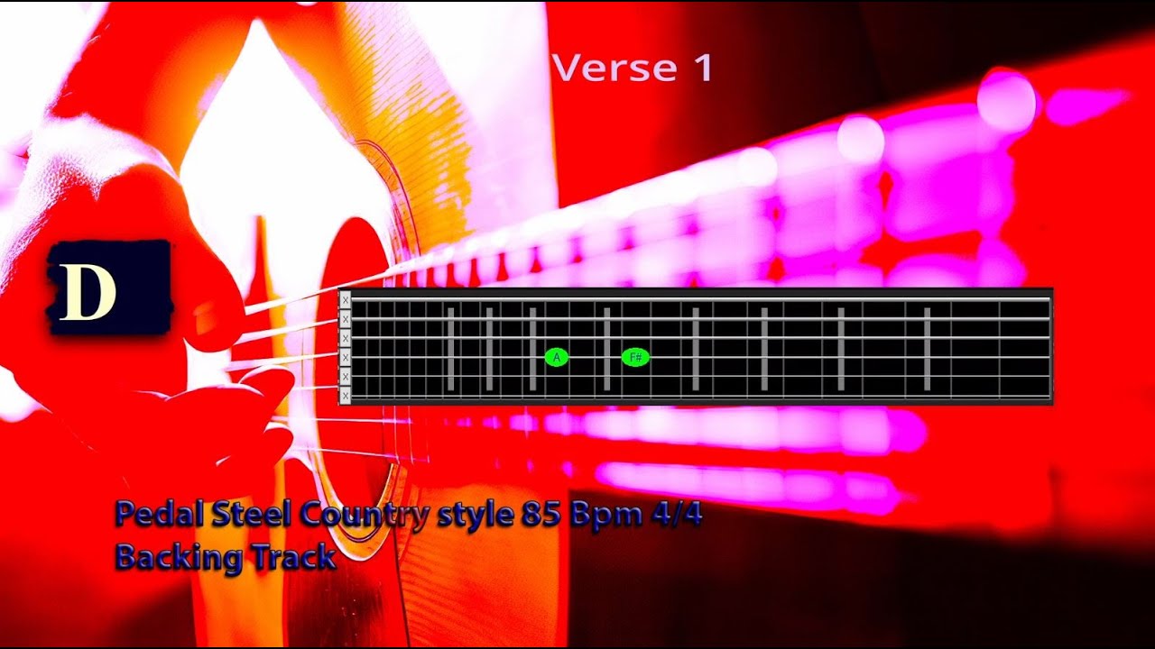Pedal Steel Country Guitar in G Major 85 Bpm 4X4 Backing Track Jam ...