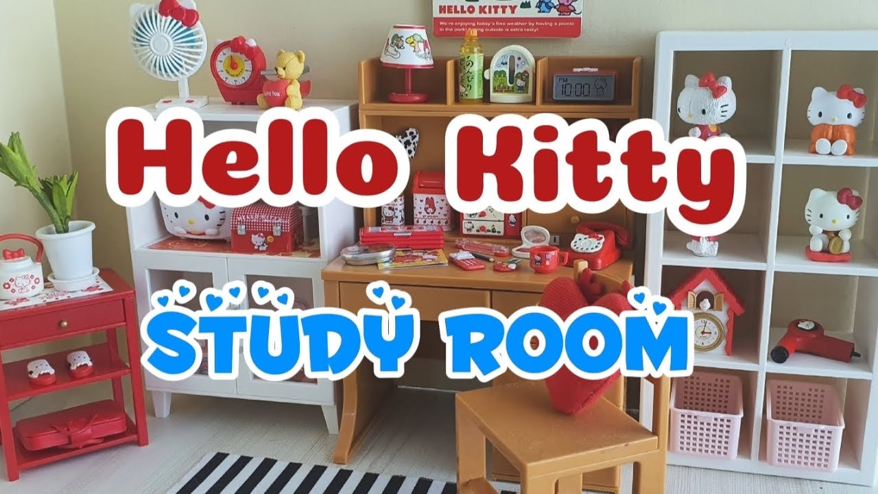 Hello Kitty Study Room | Re-ment Miniature Toys #rement #tinyminiature ...