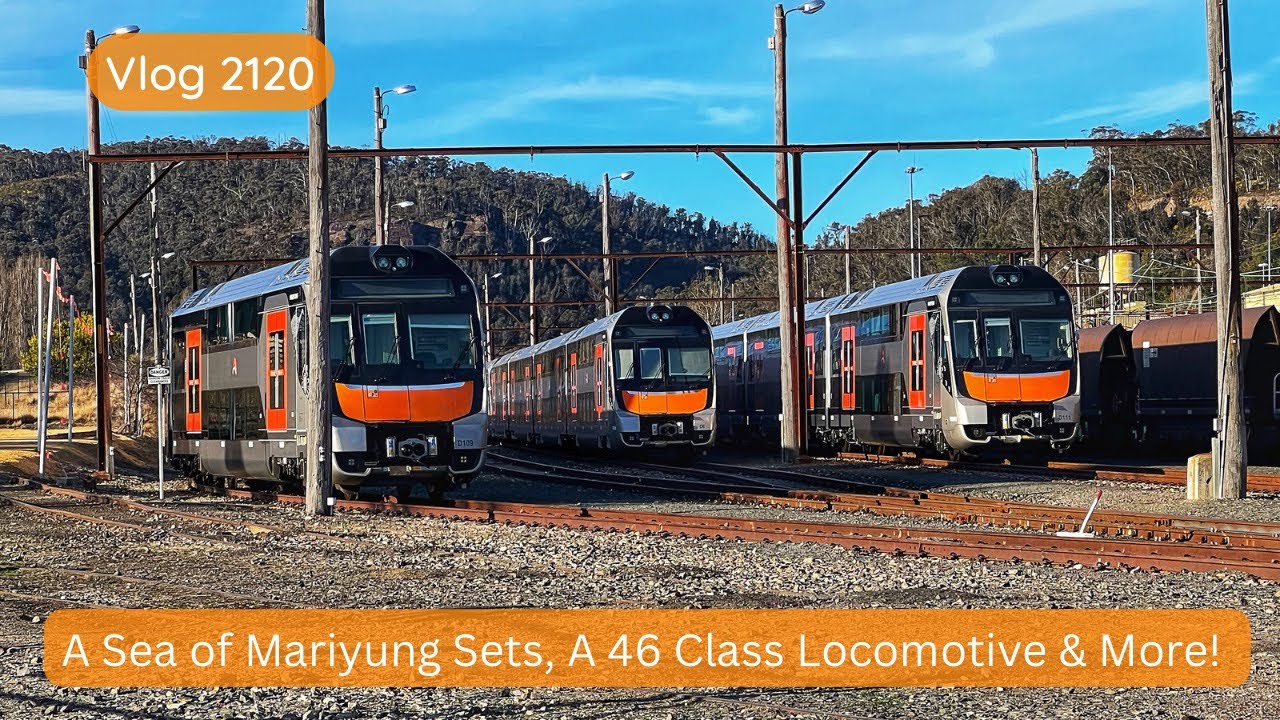 Sydney Trains Vlog 2120: A Sea of Stored Mariyung D Sets, 46 Class ...