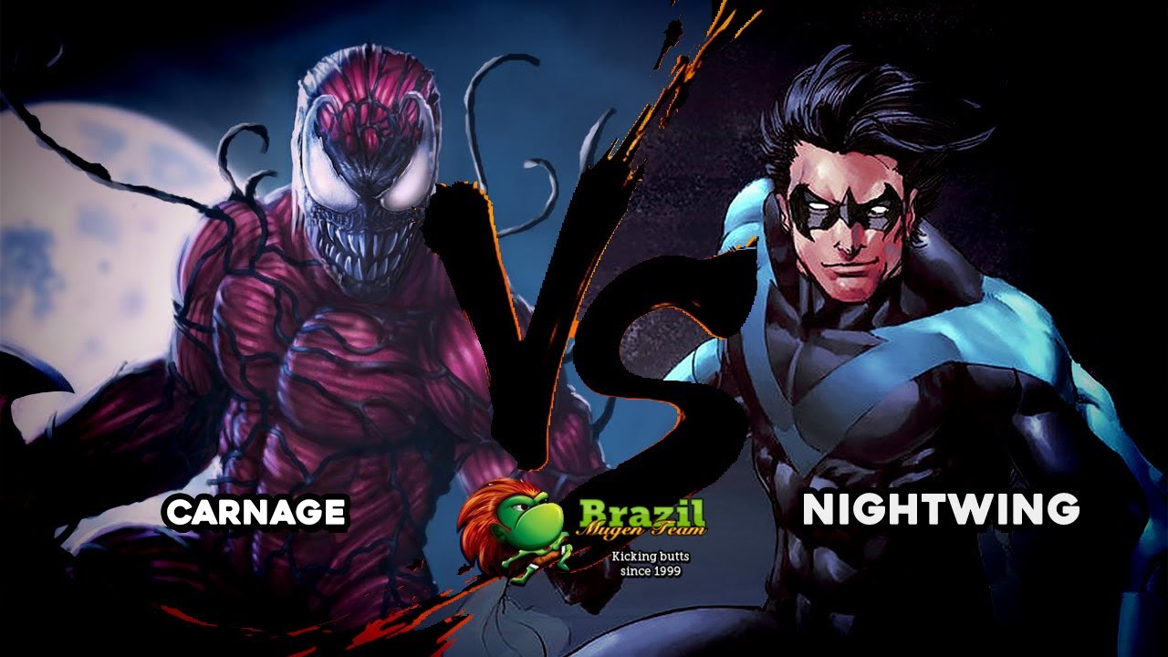 Nightwing vs Carnage - DC Comics / Marvel Mugen AI Fights - YouTube