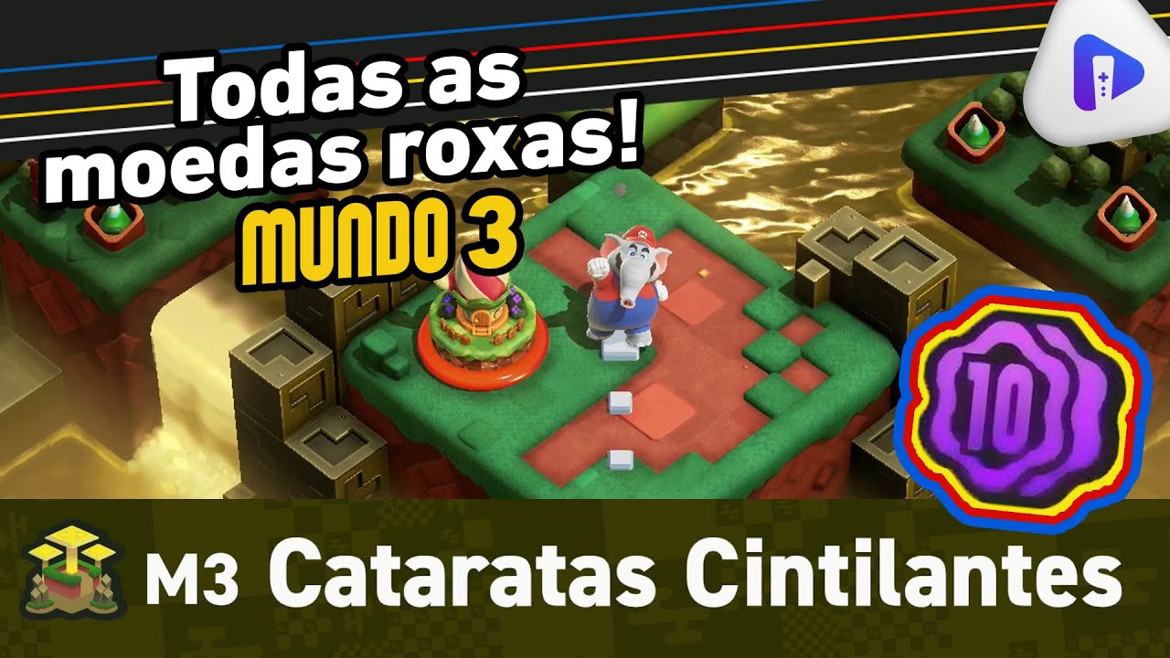 TODAS as MOEDAS ROXAS do MUNDO 3 de Super Mario Bros. Wonder! - YouTube