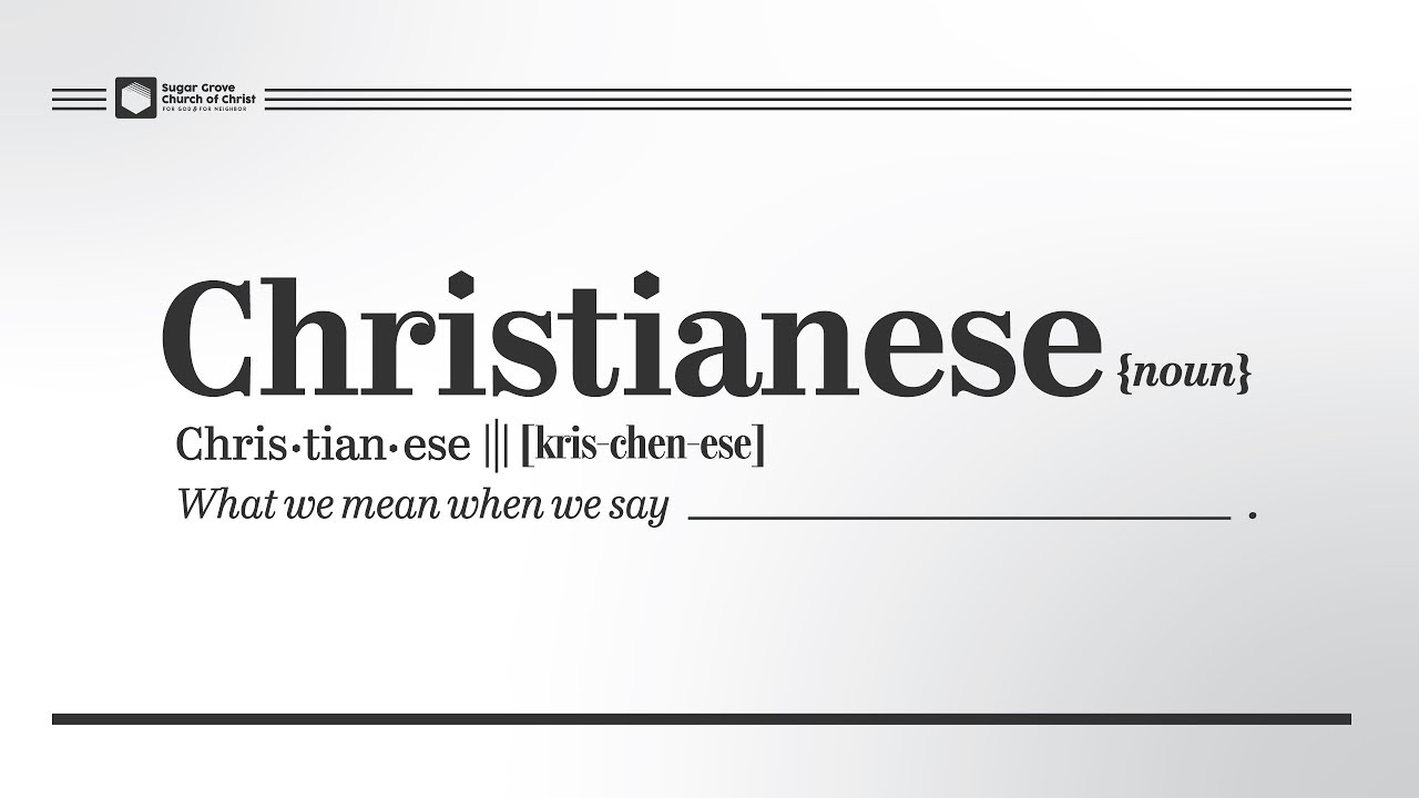 June 2nd, 2019 - Christianese: Introduction - YouTube