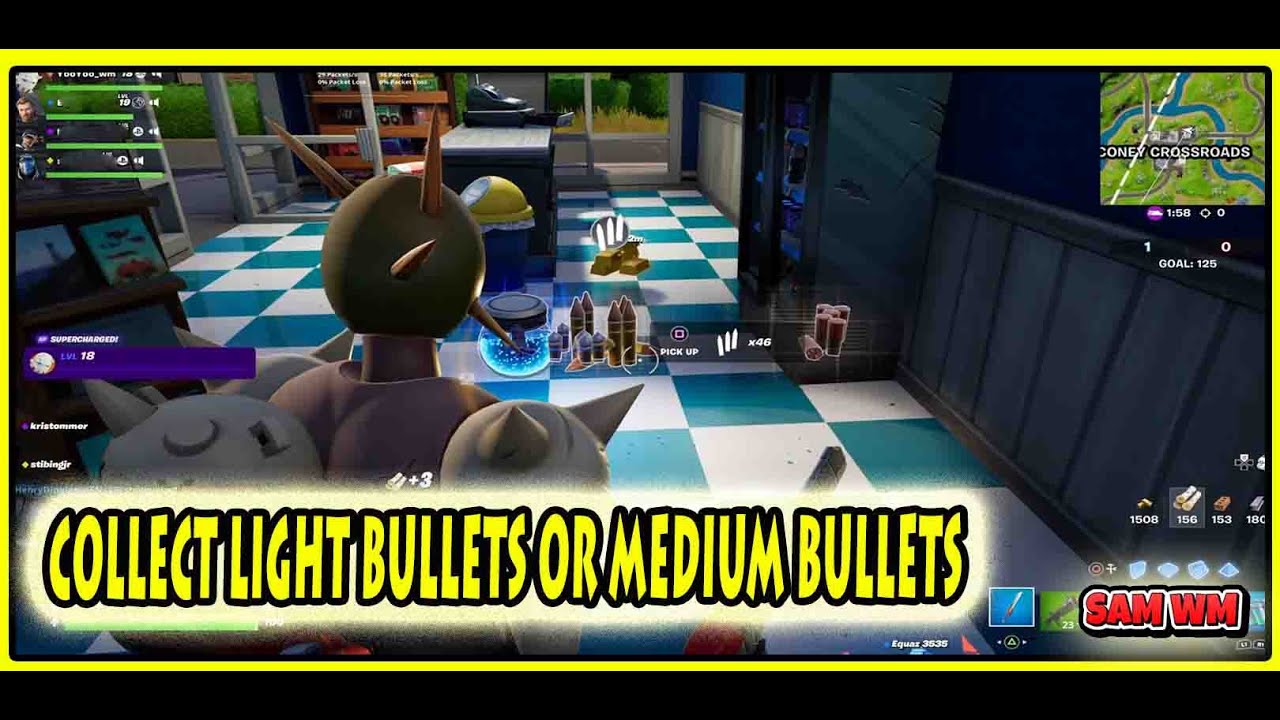 collect light bullets or medium bullets Fortnite - YouTube