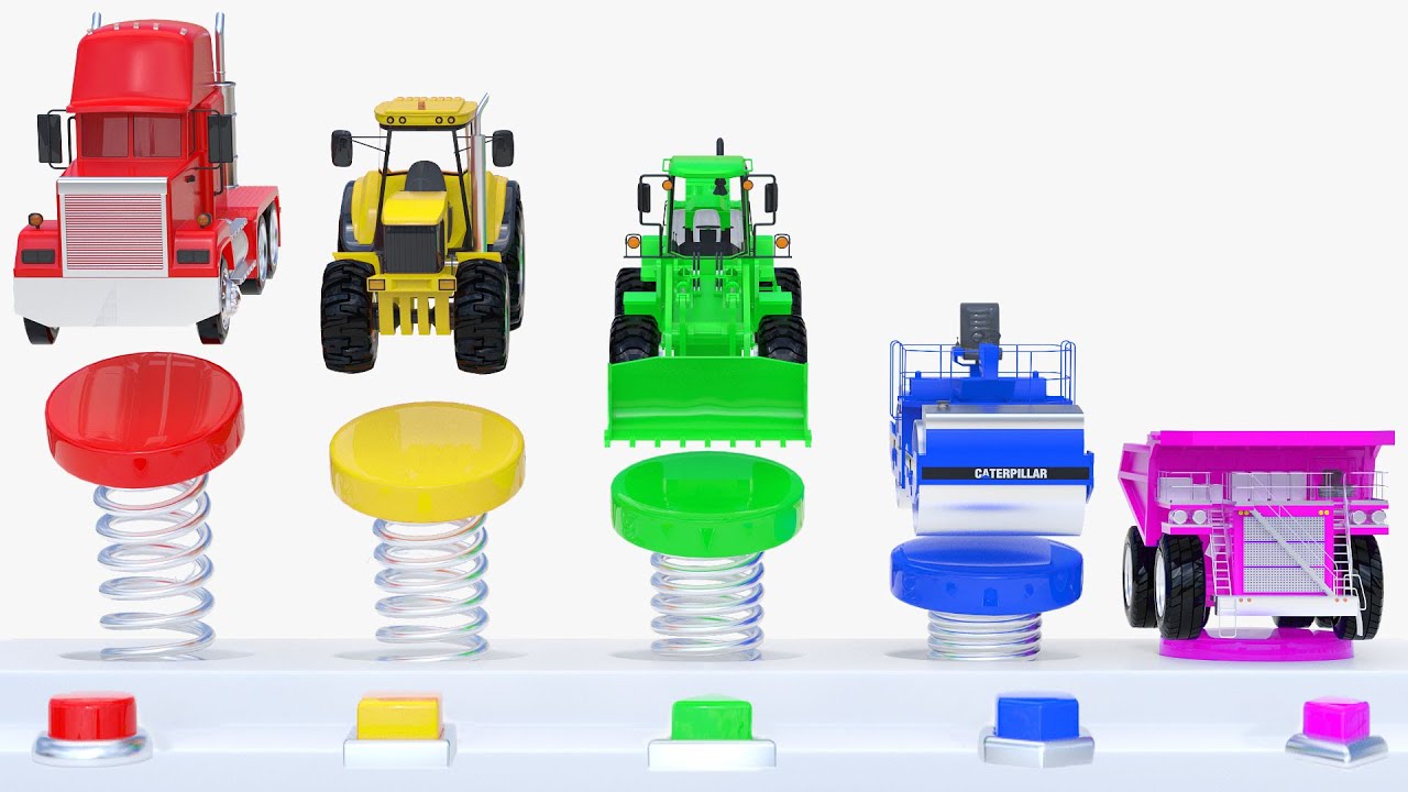 Colors for Children to Learn with Street Vehicles - Colours for Kids to ...