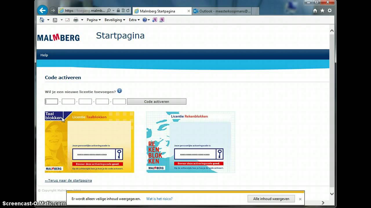 Inloggen Malmberg Rekenblokken ROC Mondriaan afdeling In-gang - YouTube