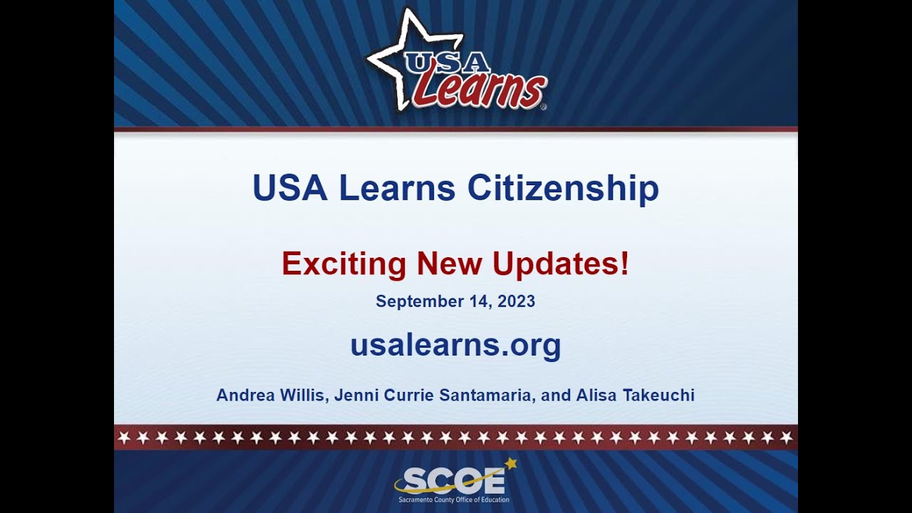 USA Learns Citizenship Webinar - September 14, 2023 - YouTube