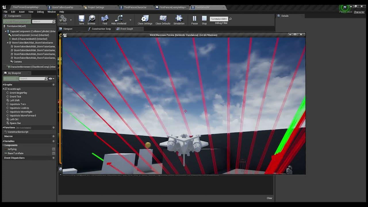 Doug Teaches Ue4 - 40K (SM) - Stormtalon Gunship, Flight/Hover Mode Tutorial - YouTube