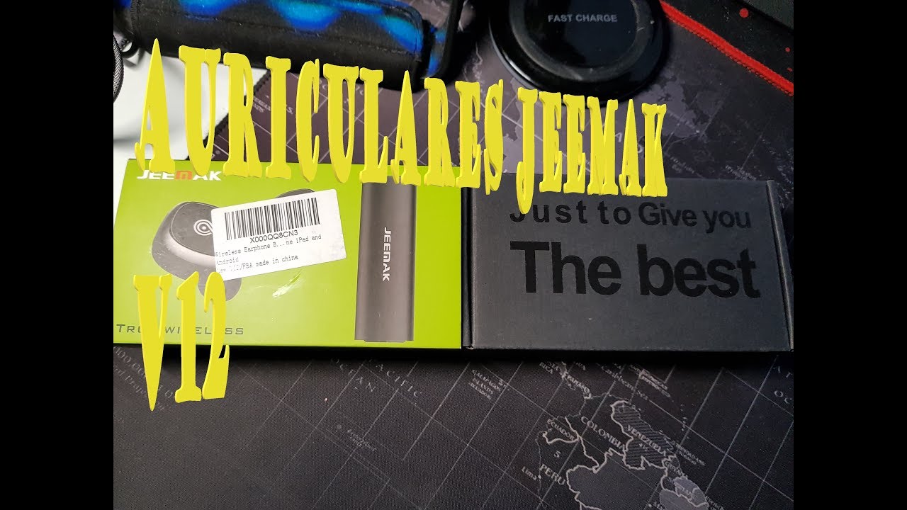#UNBOXING AURICULARES #BLUETOOTH 4.2 CON DOCK DE CARGA JEEMAK V12 - YouTube