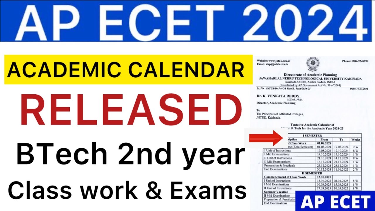 AP ECET 2024 ACADEMIC CALENDAR BTECH | ECET COUNSELLING LATEST UPDATE ...