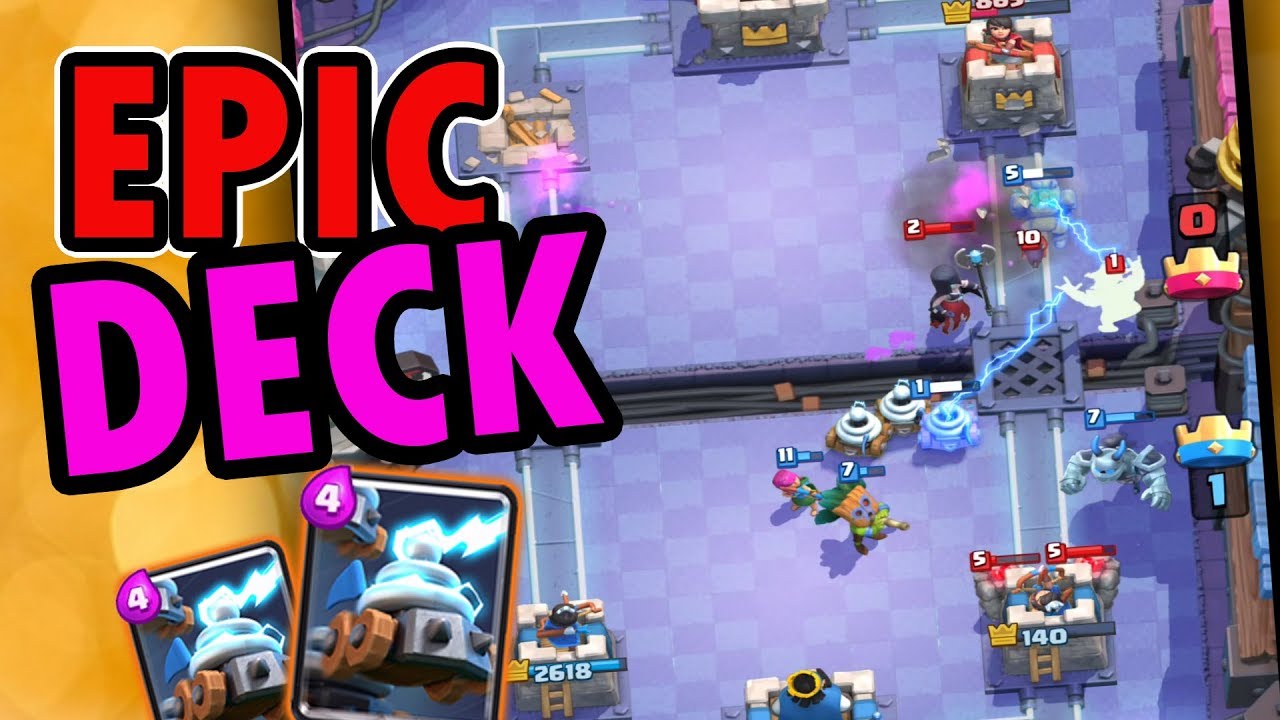 BEST ZAPPIES GOLEM DECK IN CLASH ROYALE | ELECTRO VALLEY | LEGENDARY ...