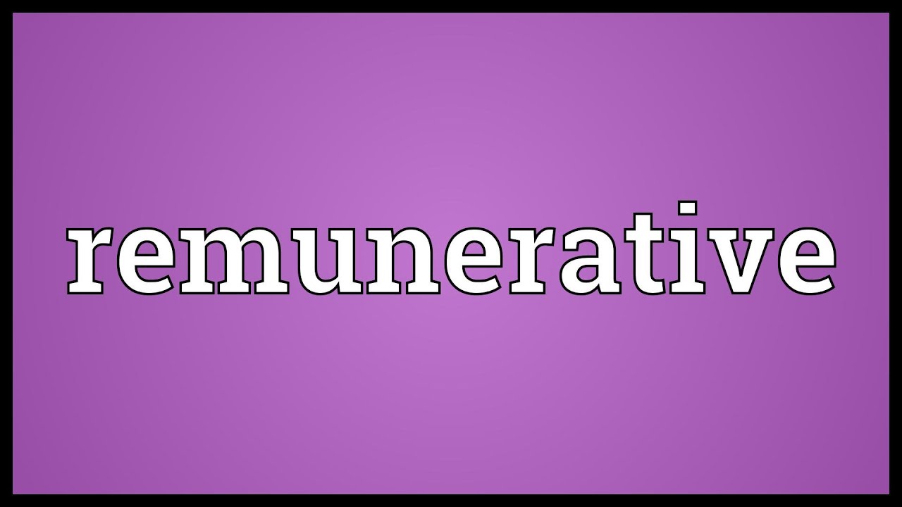 Remunerative Meaning - YouTube