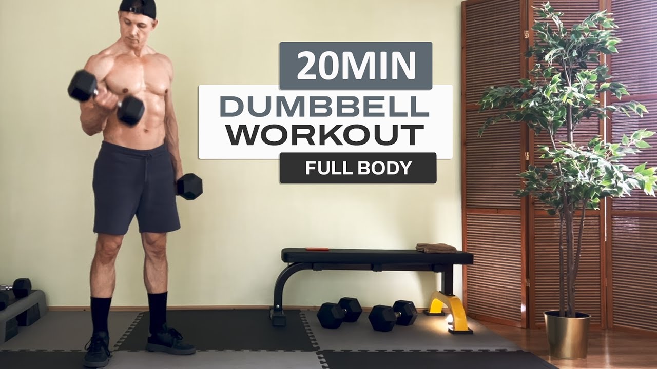 20-Minute Full Body Dumbbell Workout | At Home | Tone & Fat Burning ...